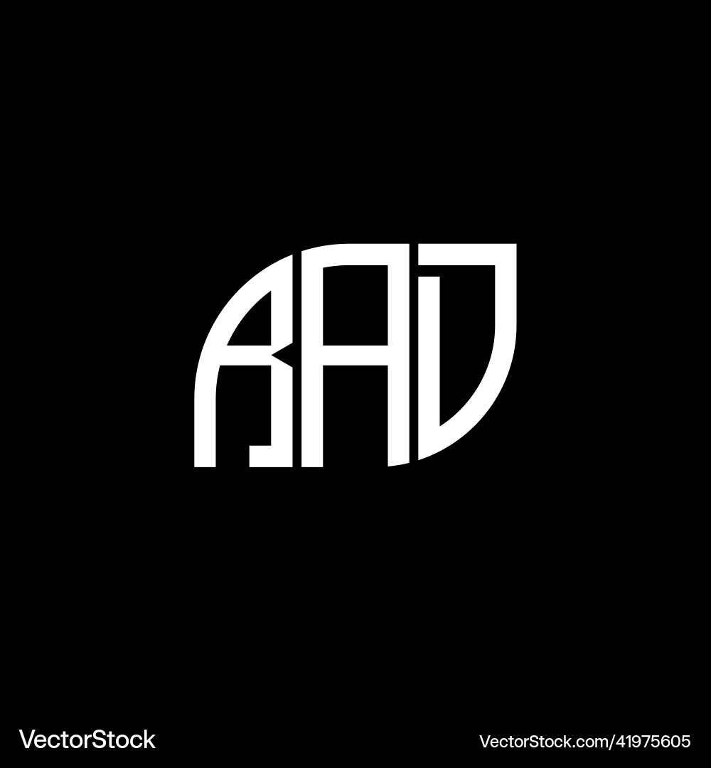 Rad letter logo design on black background Vector Image