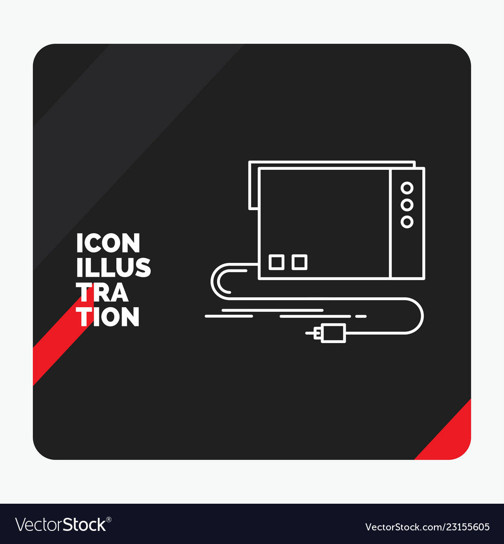 Red and black creative presentation background Vector Image