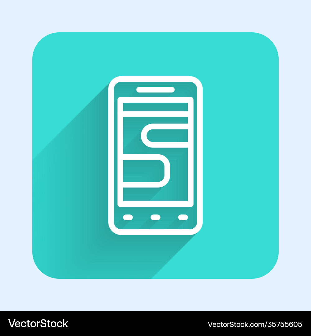 White line new chat messages notification on phone