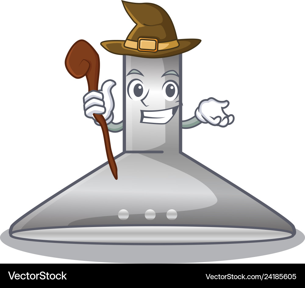 Witch kitchen hood isolated with cartoon Vector Image