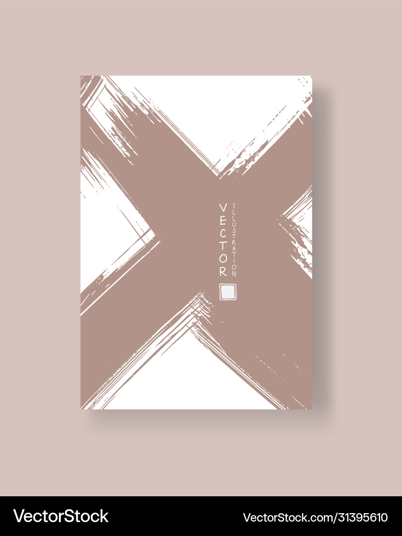 Abstract ink brush banners with grunge effect Vector Image