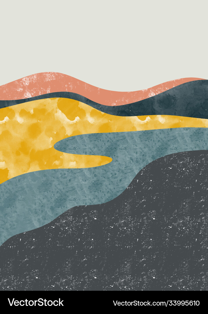 Abstract mountain landscape natural landscape Vector Image