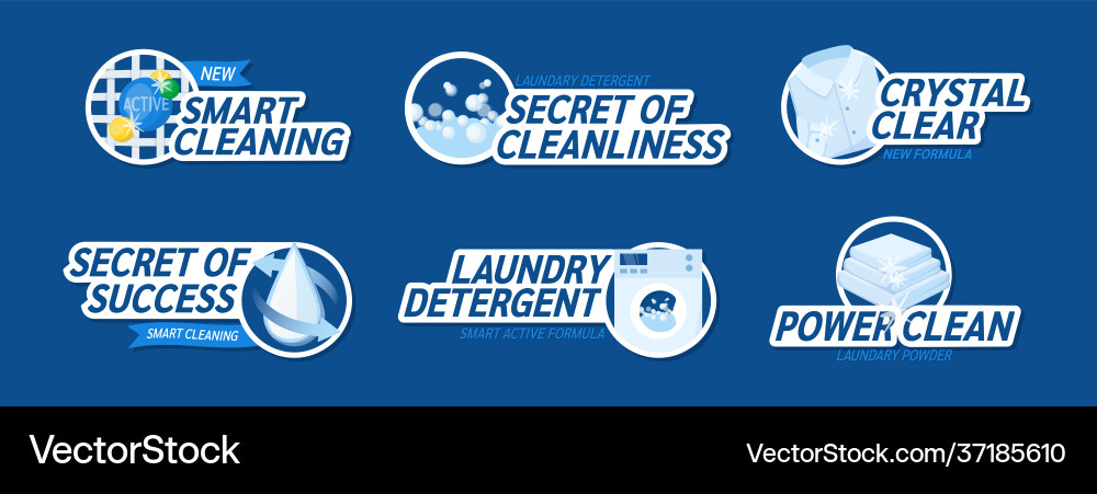 Advertising clean linen detergent washing Vector Image
