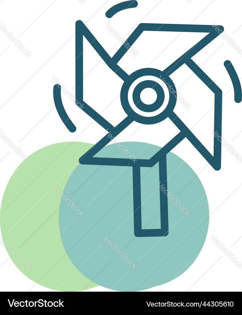 Amusement park windmill toy on a white background Vector Image