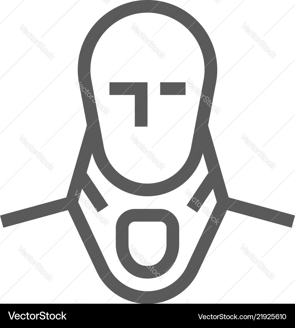 Bandage splint orthopedic line icon Royalty Free Vector