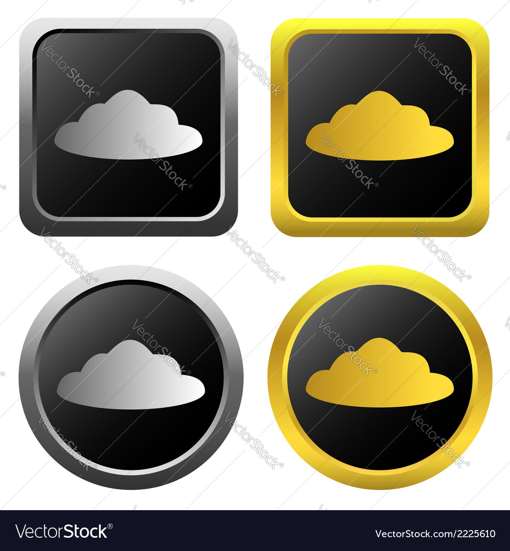 Cloud icon set Royalty Free Vector Image - VectorStock