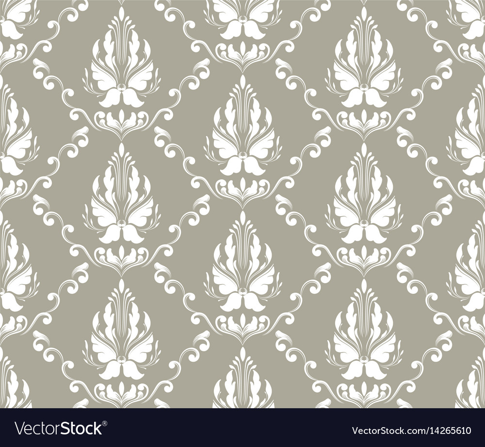 Damask seamless pattern background classical Vector Image