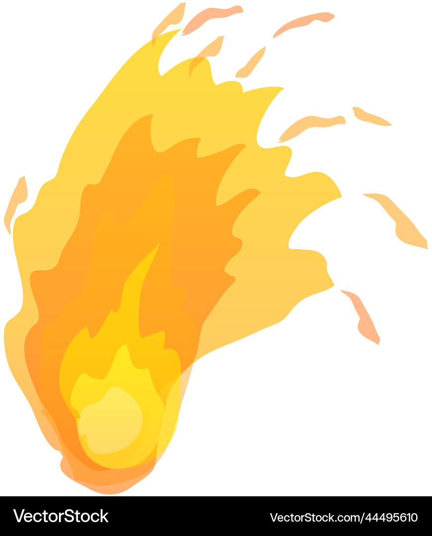 Fire flames isolated dangerous phenomenon symbol Vector Image