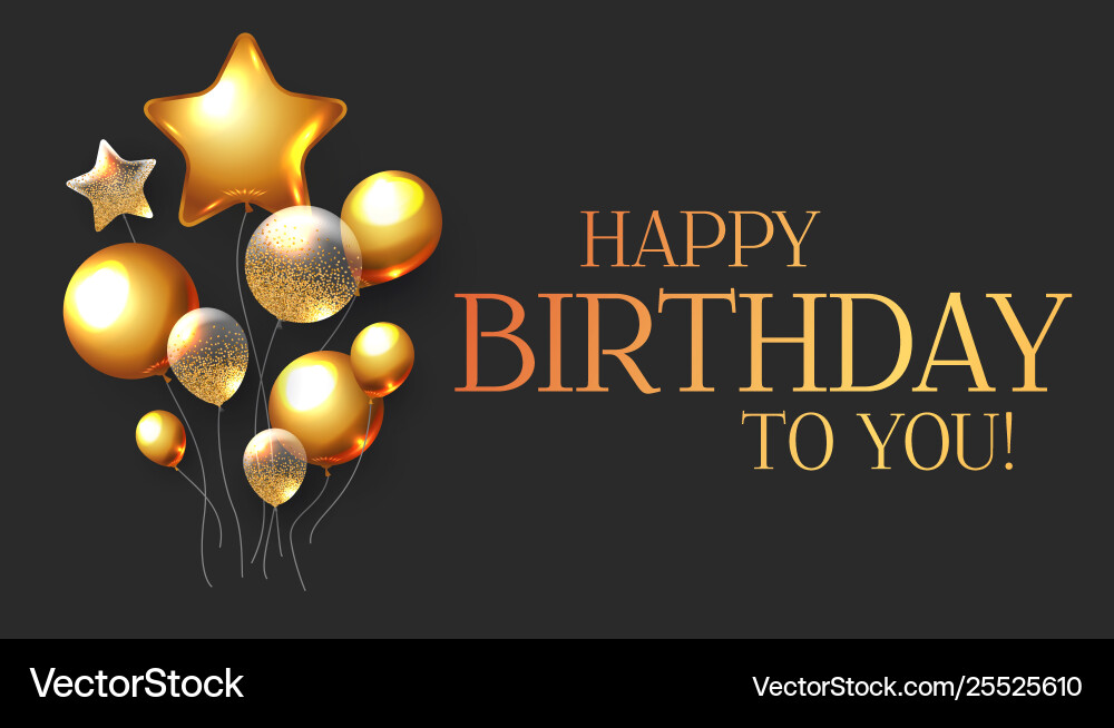 Happy birthday congratulations card template Vector Image