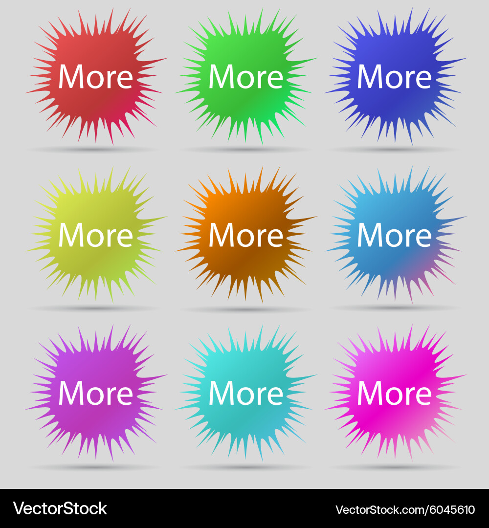 More sign icon details symbol website navigation Vector Image