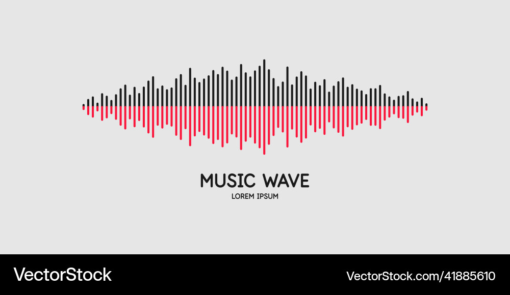 Music wave in the form Royalty Free Vector Image