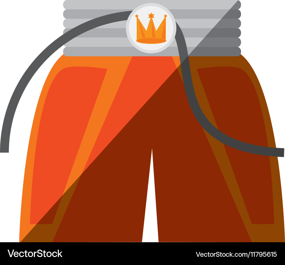 Boxing short clothes isolated icon Royalty Free Vector Image