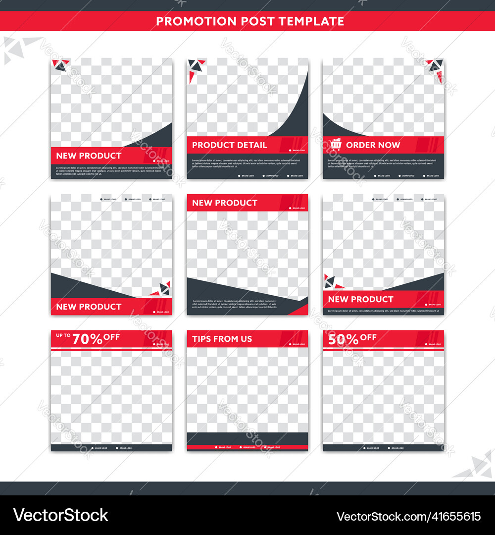 Editable modern social media instagram square Vector Image