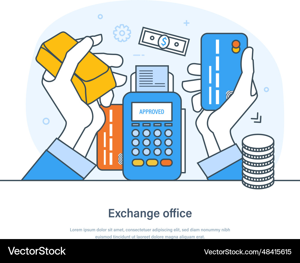 Exchange office banking financial services Vector Image
