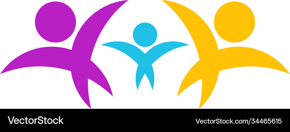 Family logo design template design community Vector Image