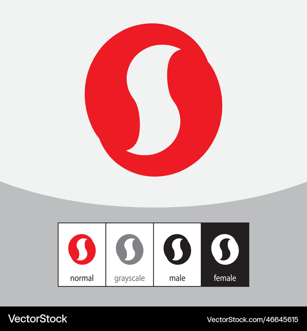 S letter logo red color Royalty Free Vector Image