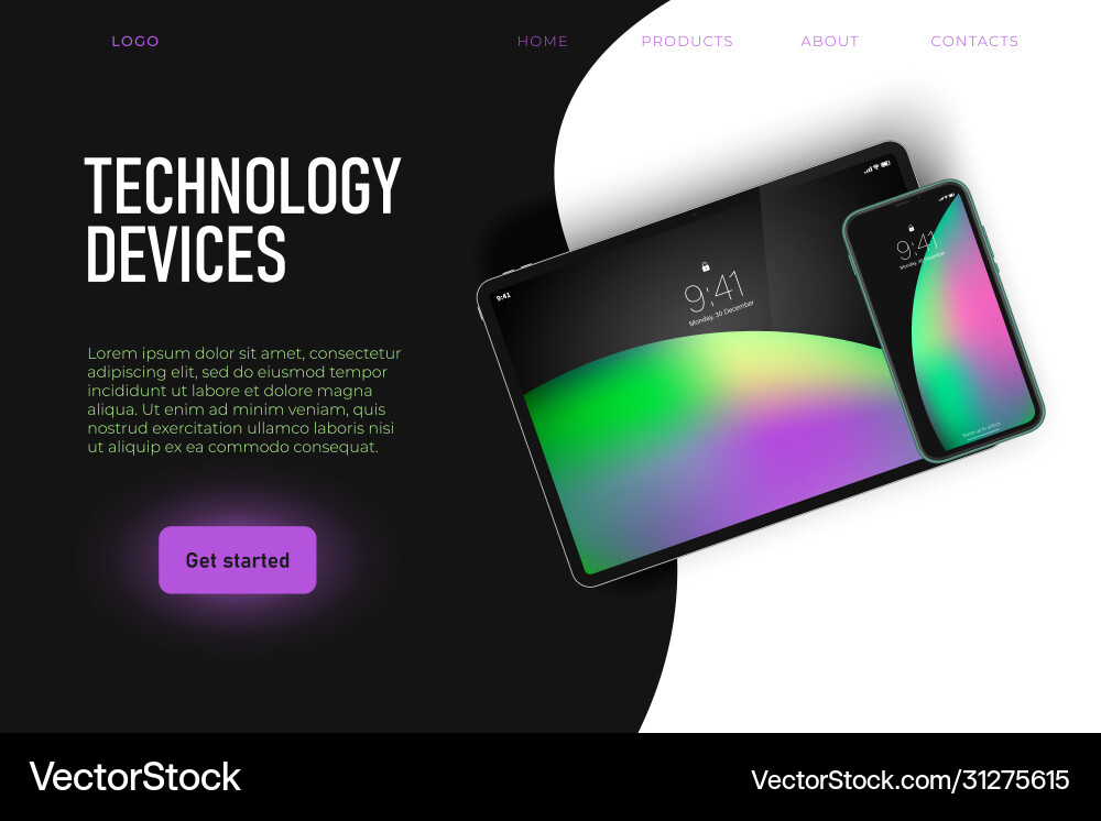 Technology devices realistic tablet and smarthone Vector Image