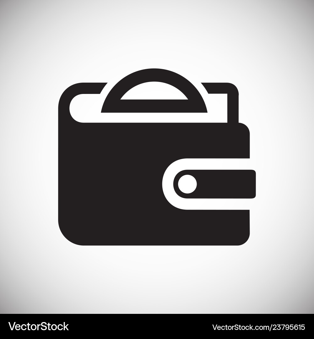 Wallet icons on white background for graphic Vector Image