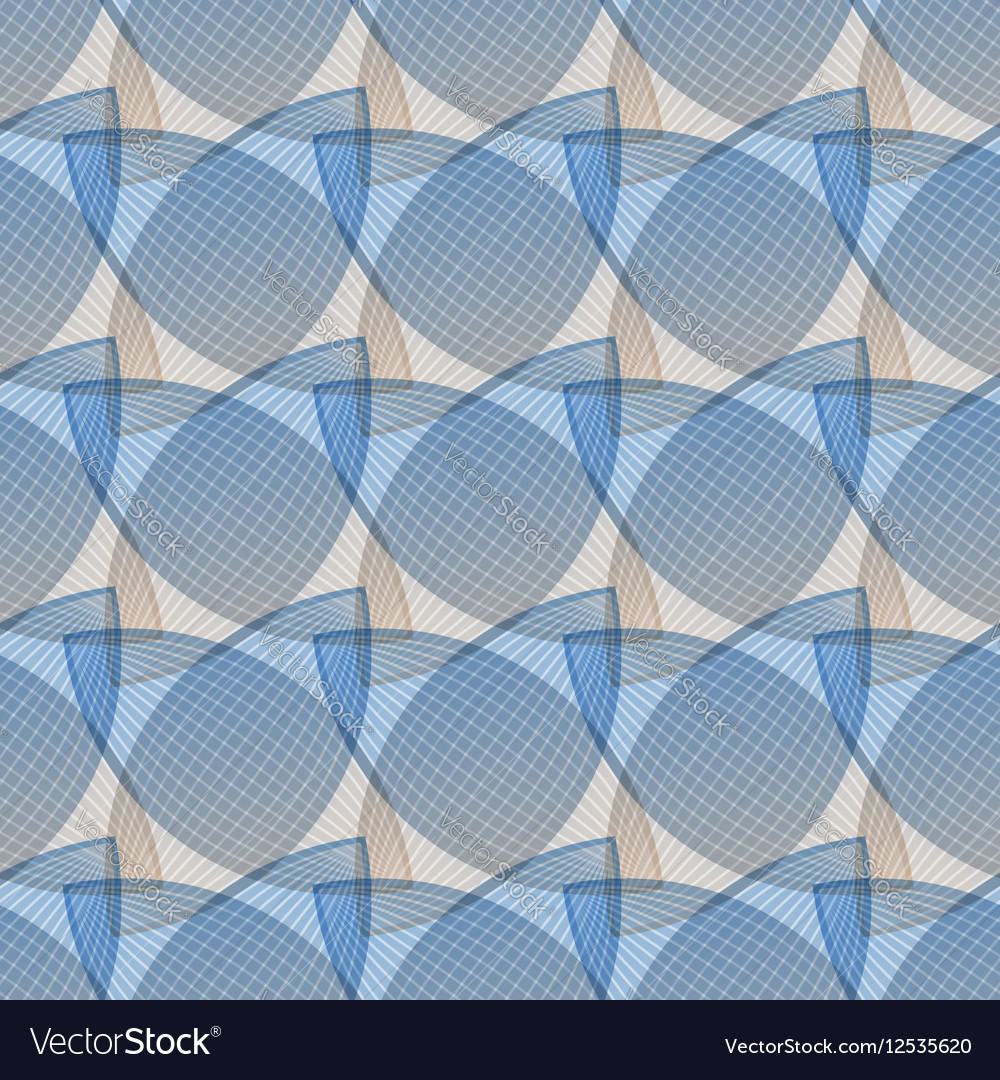 Abstract seamless blue pattern geometric shapes Vector Image