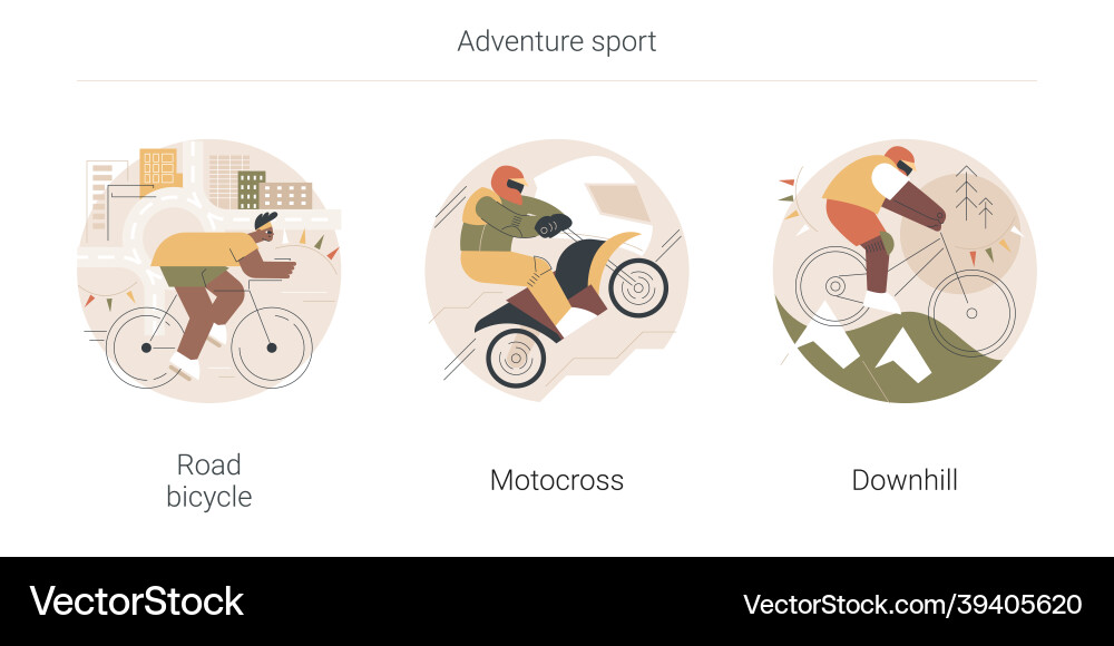 Adventure sport abstract concept Royalty Free Vector Image