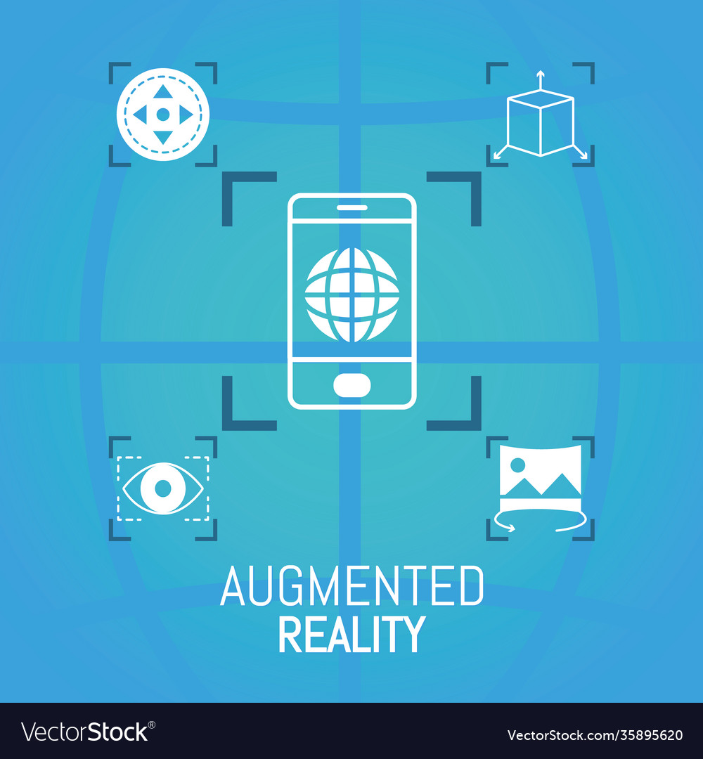 Augmented reality design with technology Vector Image