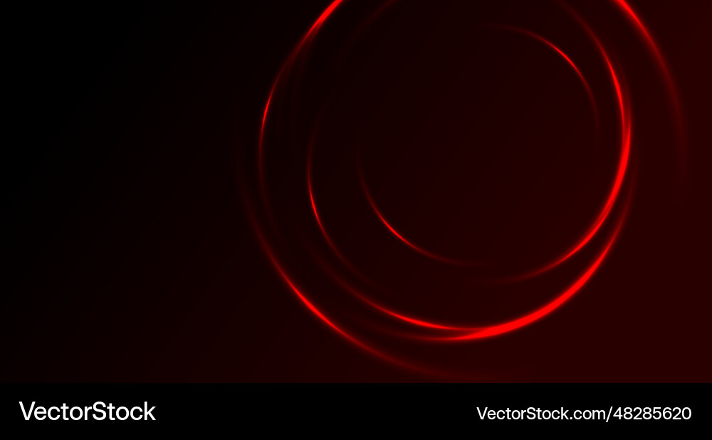 Bright red neon glowing shiny circles abstract Vector Image