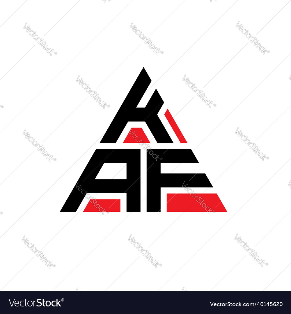 Kaf triangle letter logo design Royalty Free Vector Image