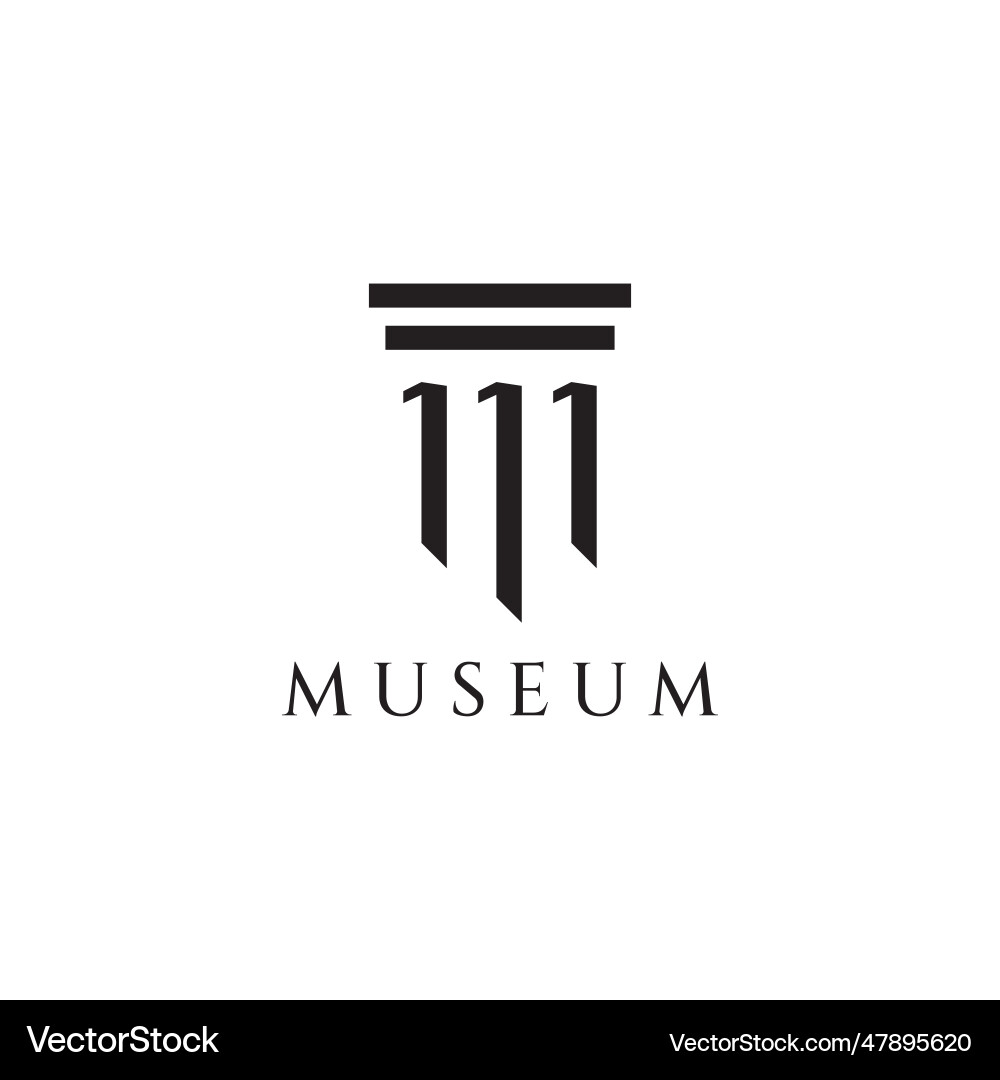 Museums museum columns museum lines museum pillar Vector Image