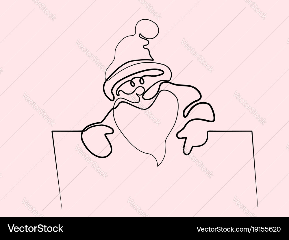 Santa claus with poster Royalty Free Vector Image