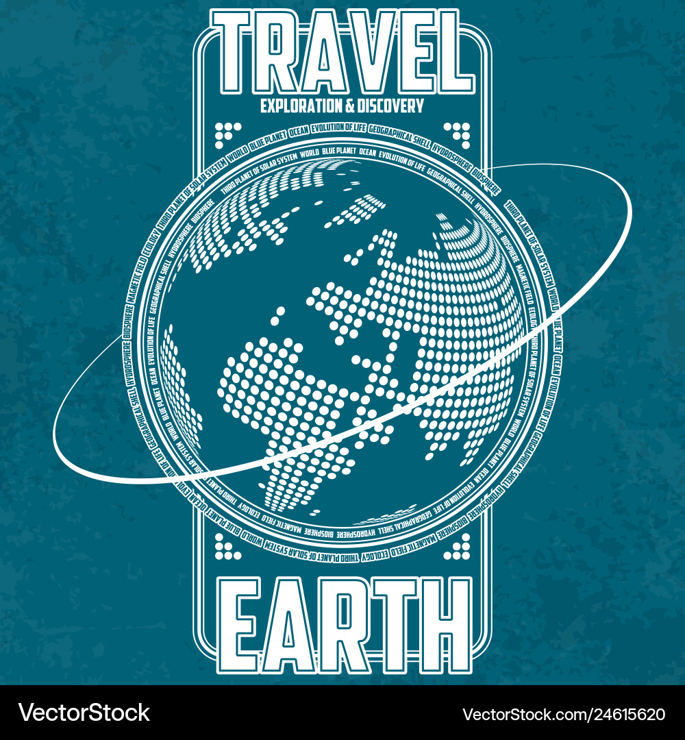 Travel exploration and discovery earth Royalty Free Vector