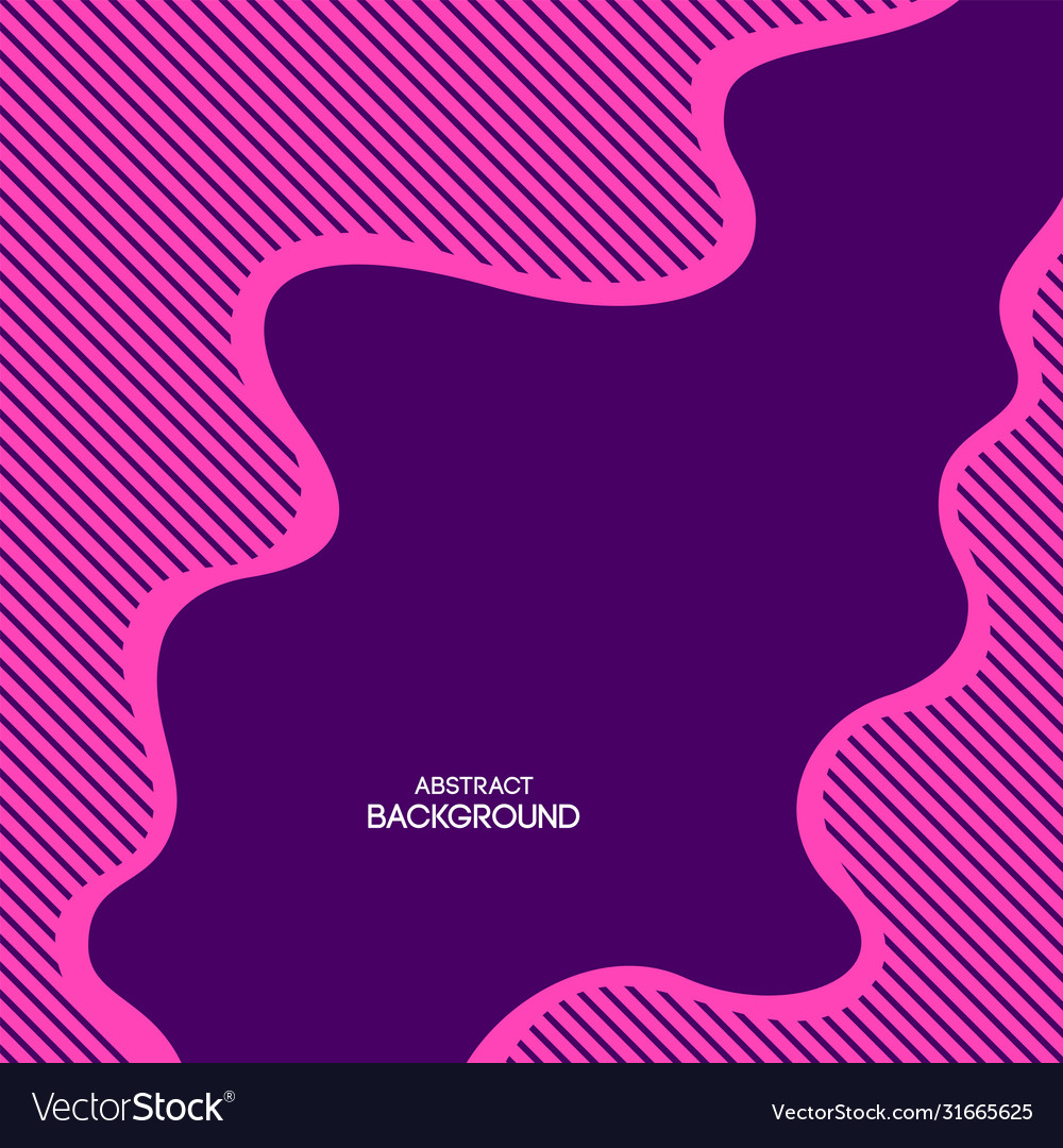 Abstract striped wavy lines background pink Vector Image