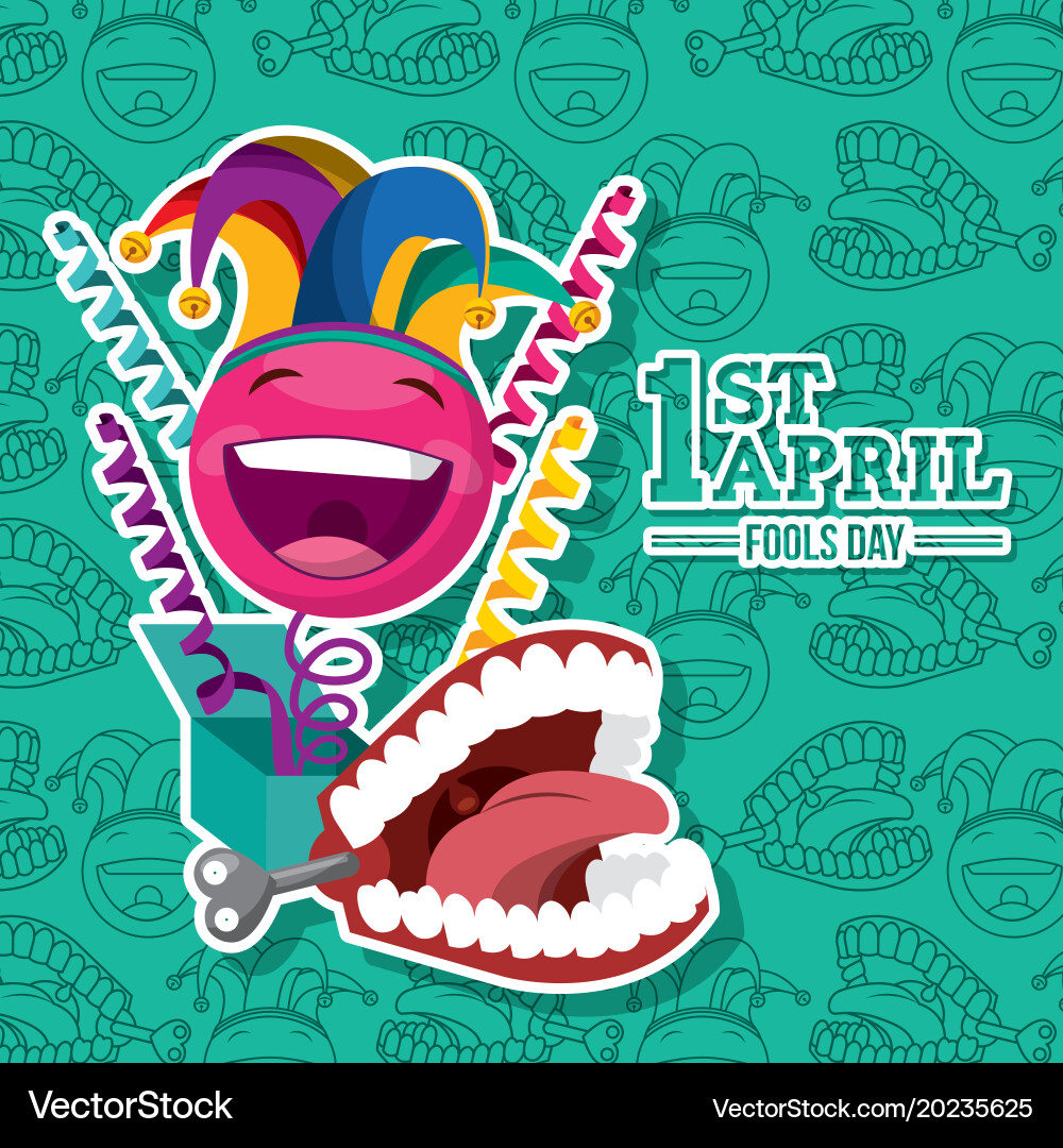 April fools day card Royalty Free Vector Image