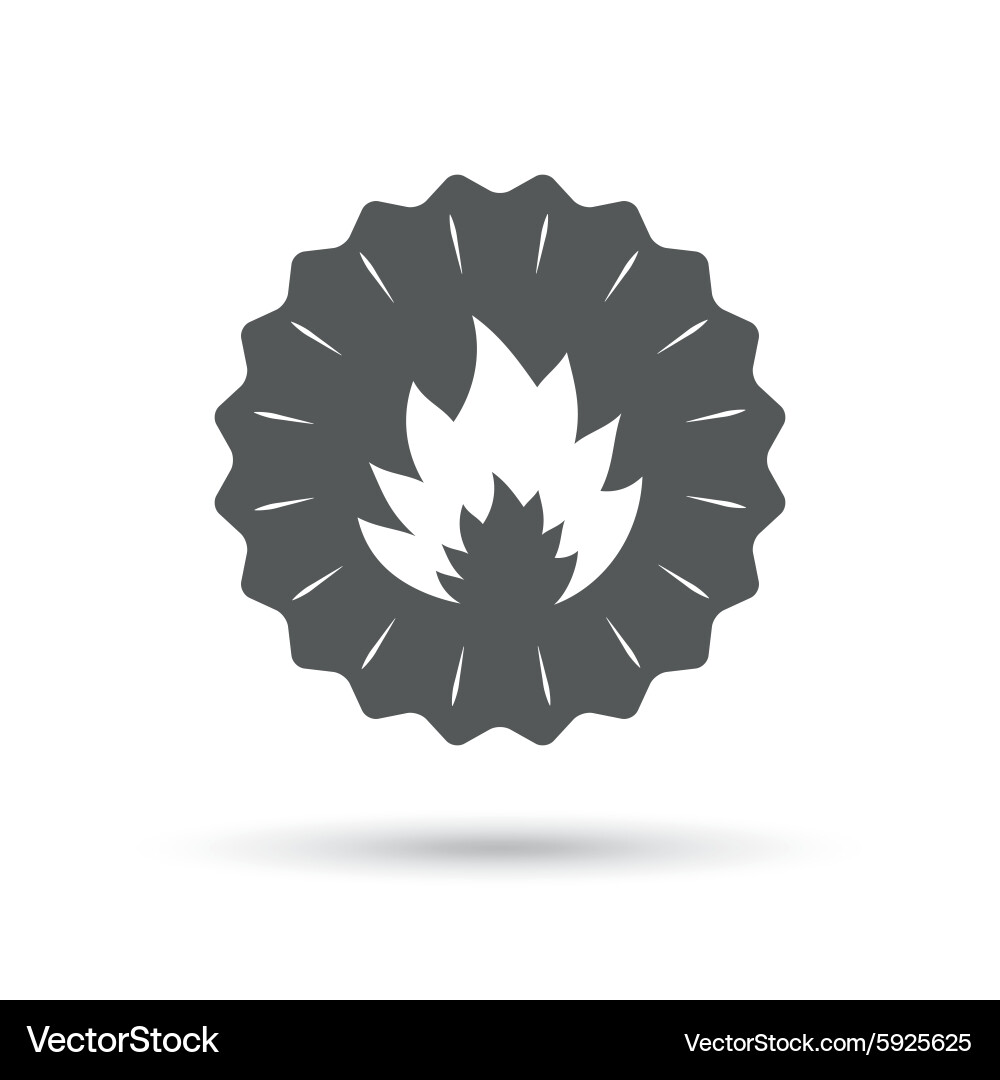 Fire flame sign icon heat symbol Royalty Free Vector Image