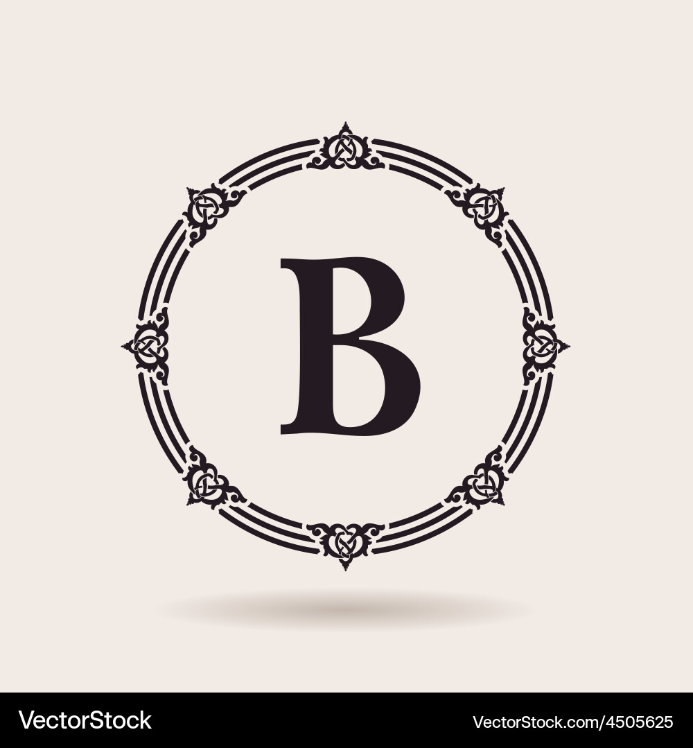 Frame calligraphic design emblem vintage labels Vector Image