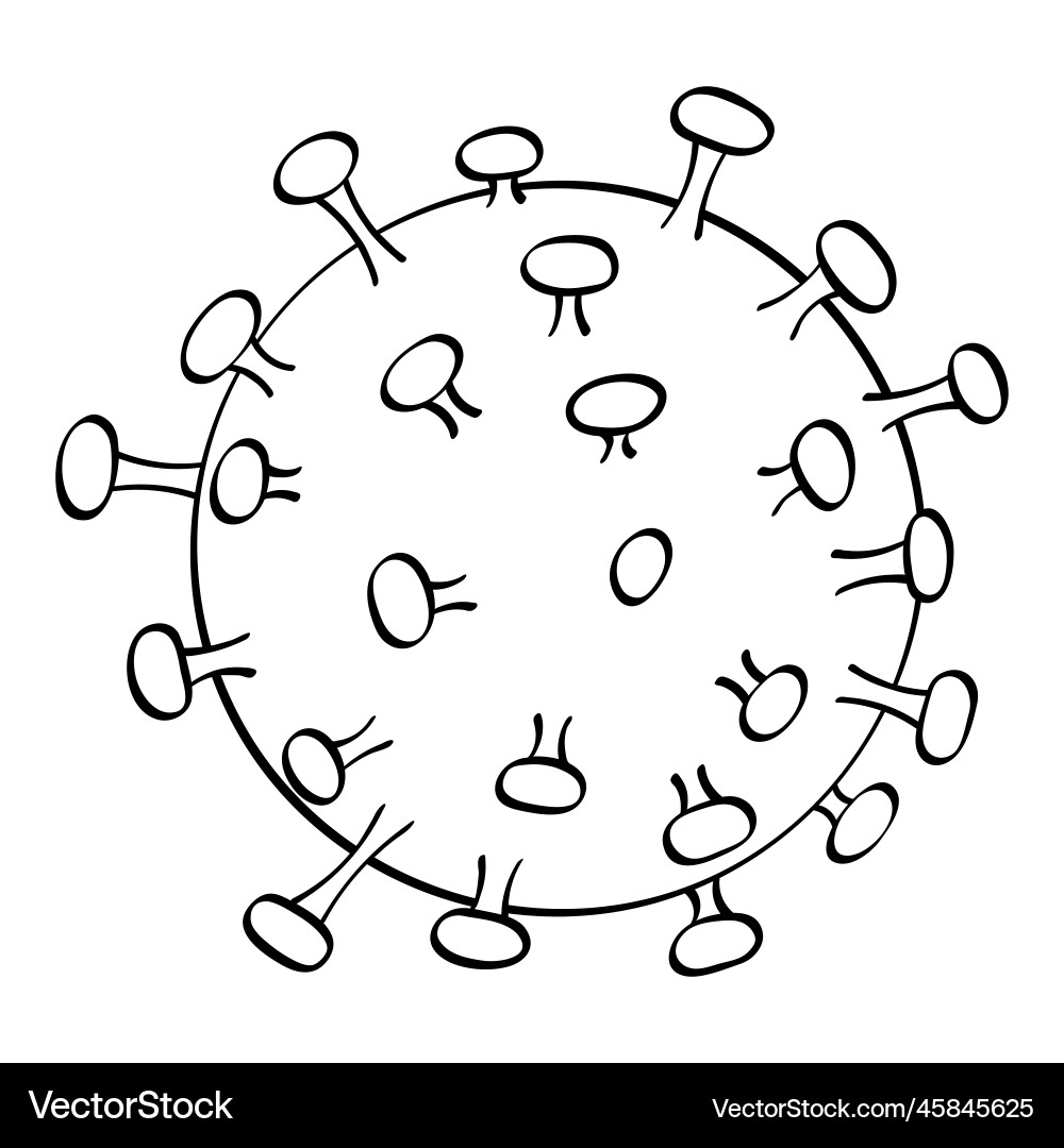 Hand drawn covid 19 clipart Royalty Free Vector Image