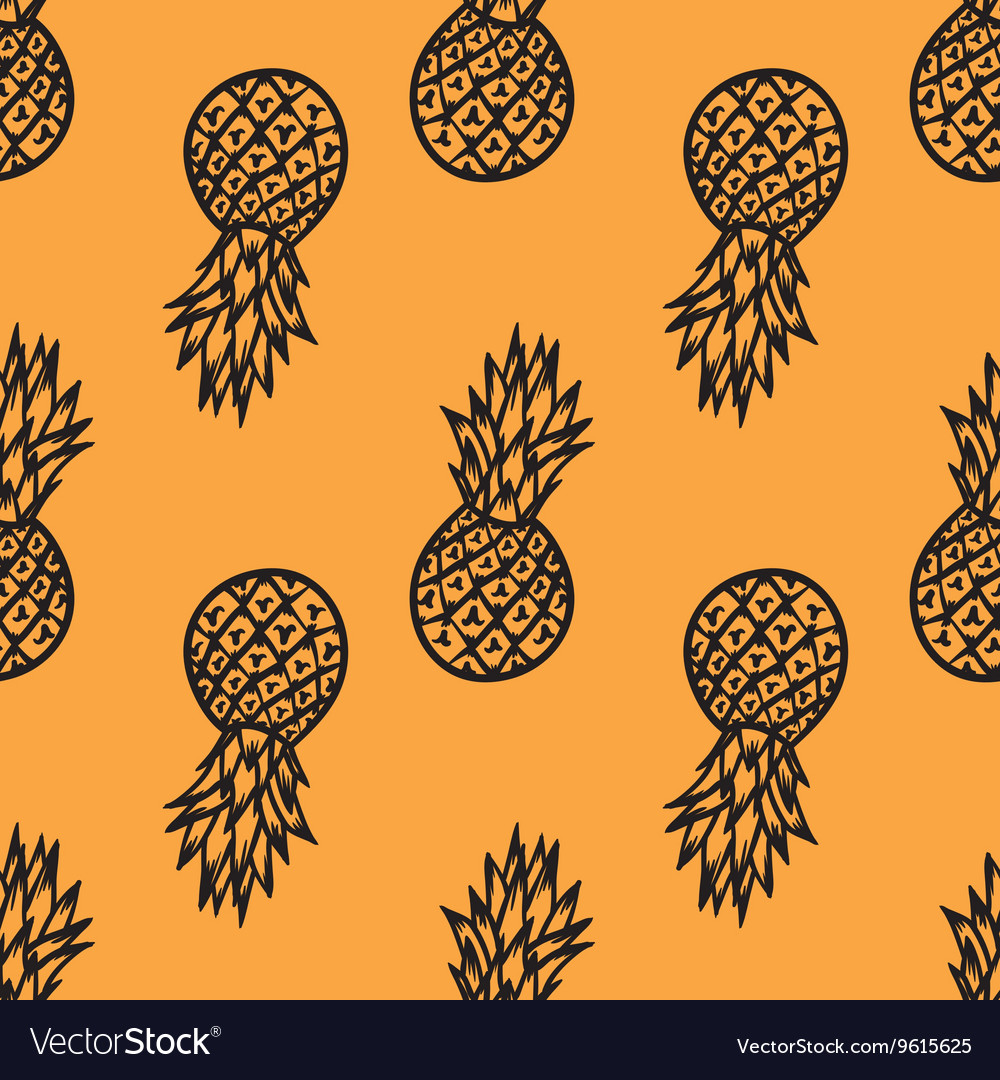 Pineapple patterned background Royalty Free Vector Image