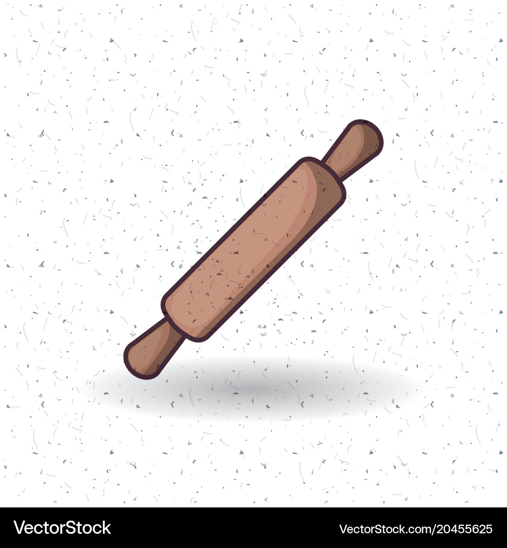Rolling pin of bakery instrument design Royalty Free Vector