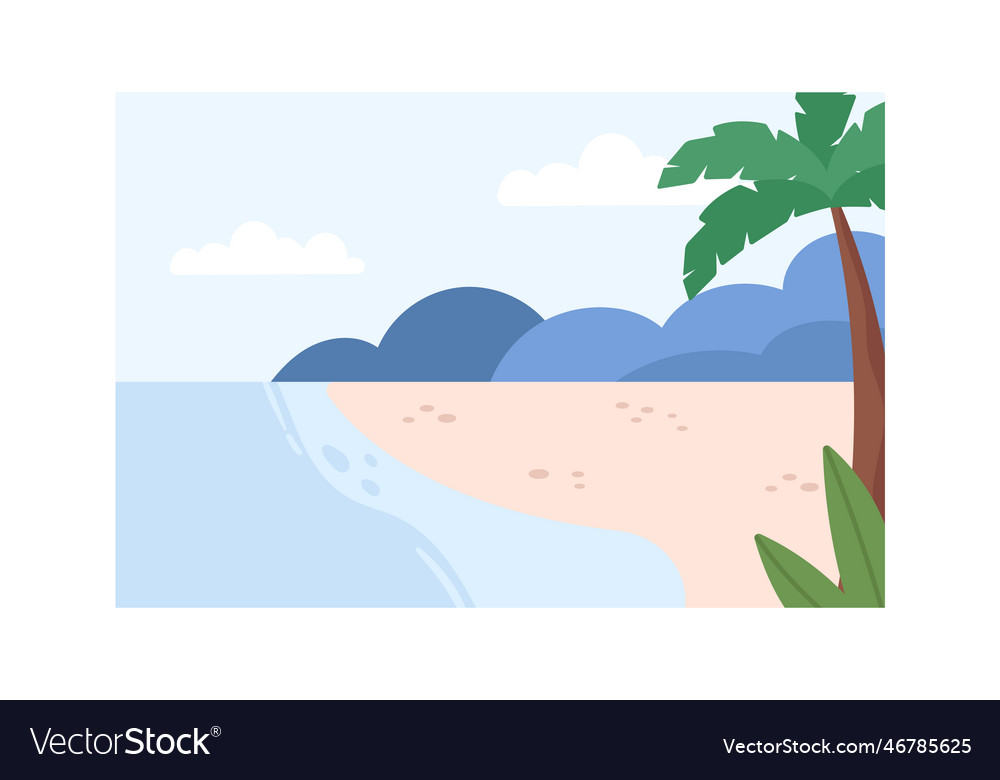 Sea beach landscape background Royalty Free Vector Image