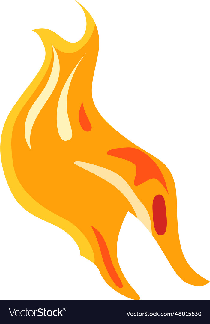 Burning fire Royalty Free Vector Image - VectorStock
