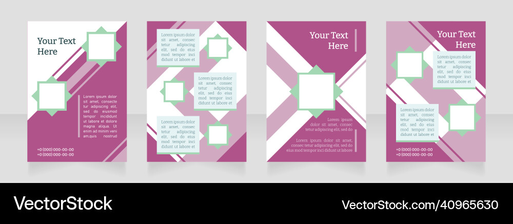 Business advertising blank brochure layout design Vector Image