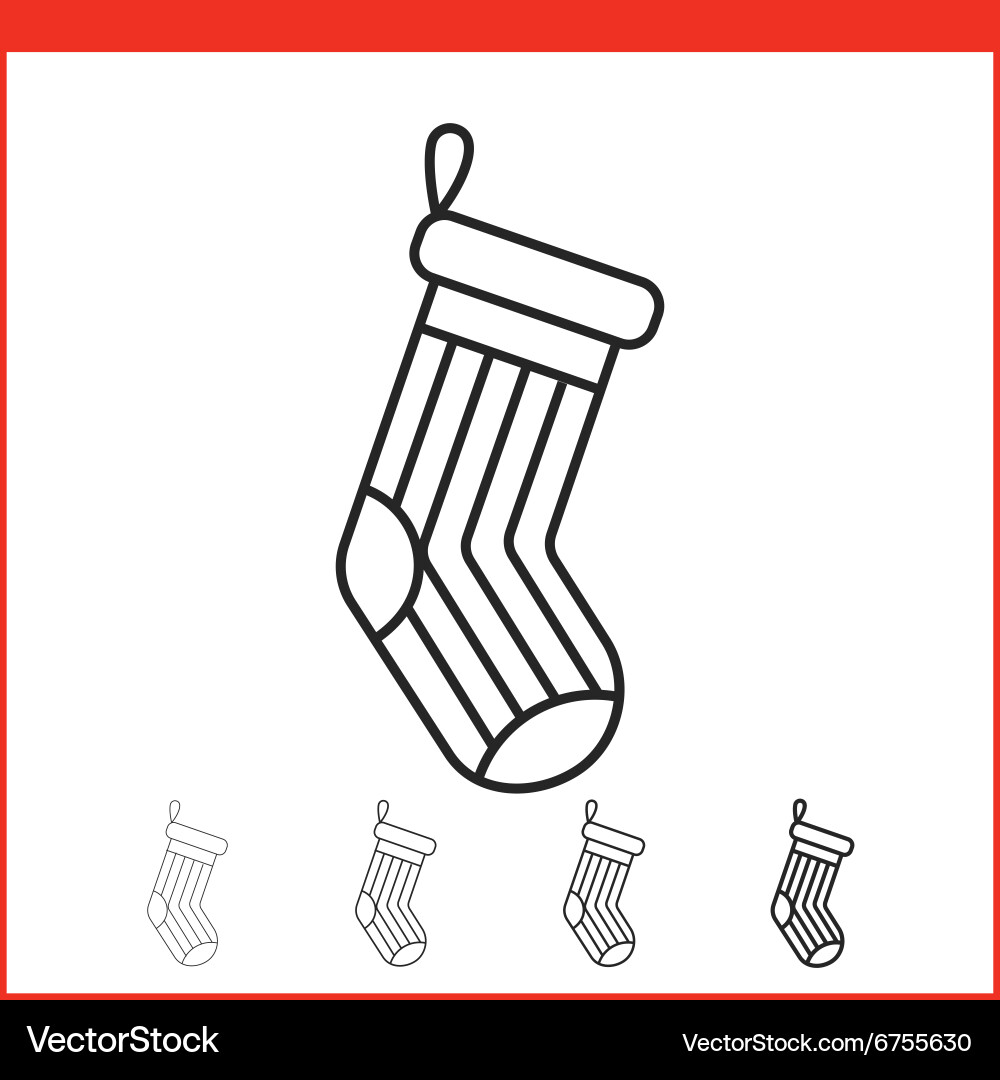 Christmas stocking icon Royalty Free Vector Image