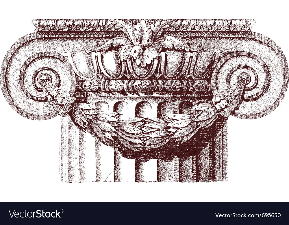 Classic column Royalty Free Vector Image - VectorStock