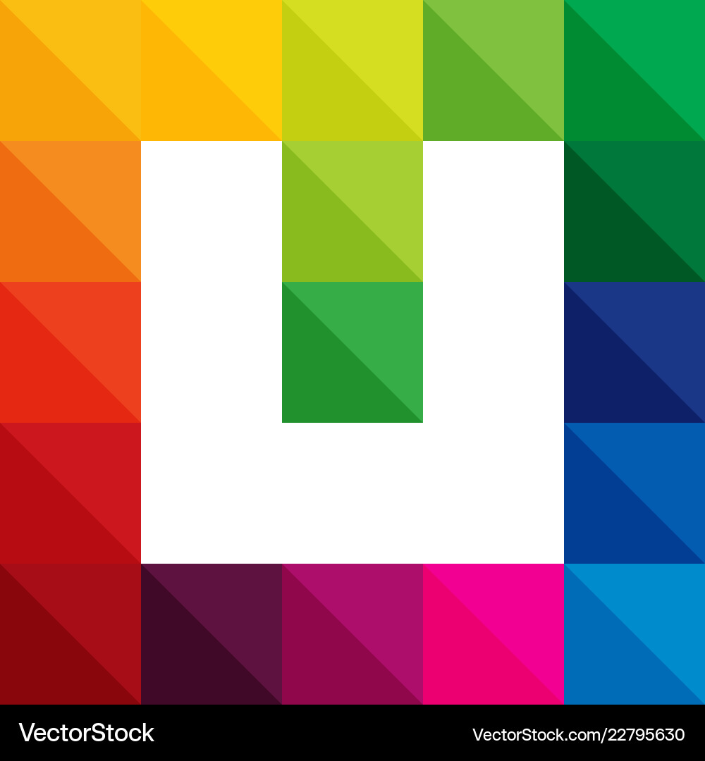 Color letter u logo icon design Royalty Free Vector Image