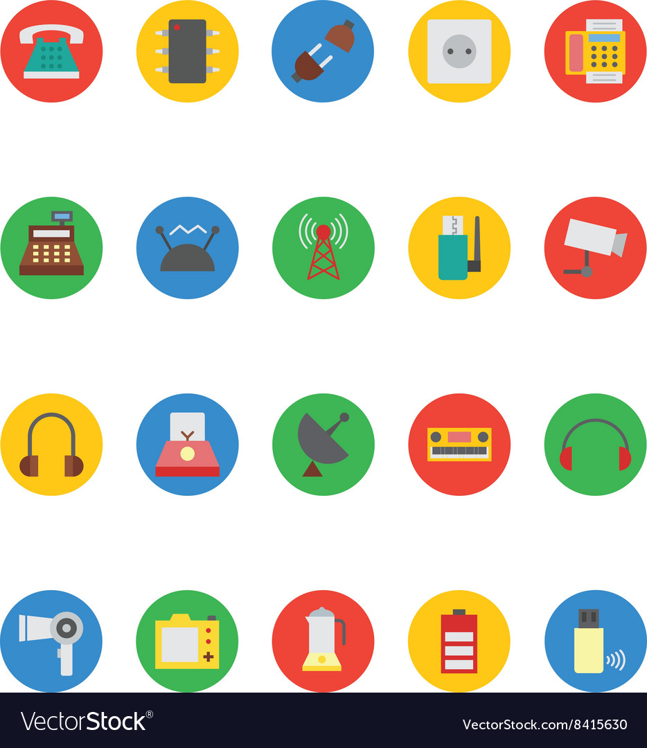 Electronics icons 3 Royalty Free Vector Image - VectorStock