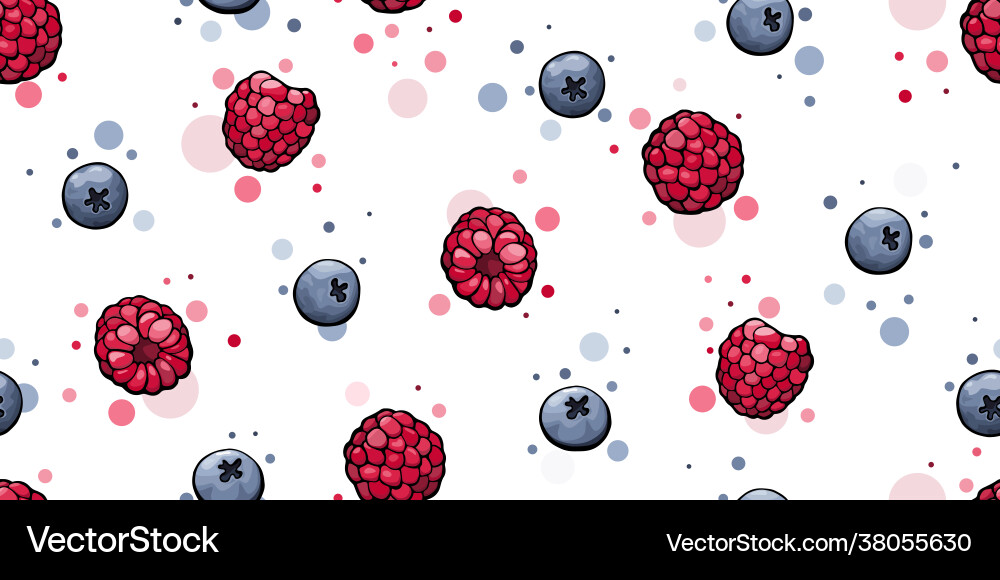 Forest berries pattern Royalty Free Vector Image