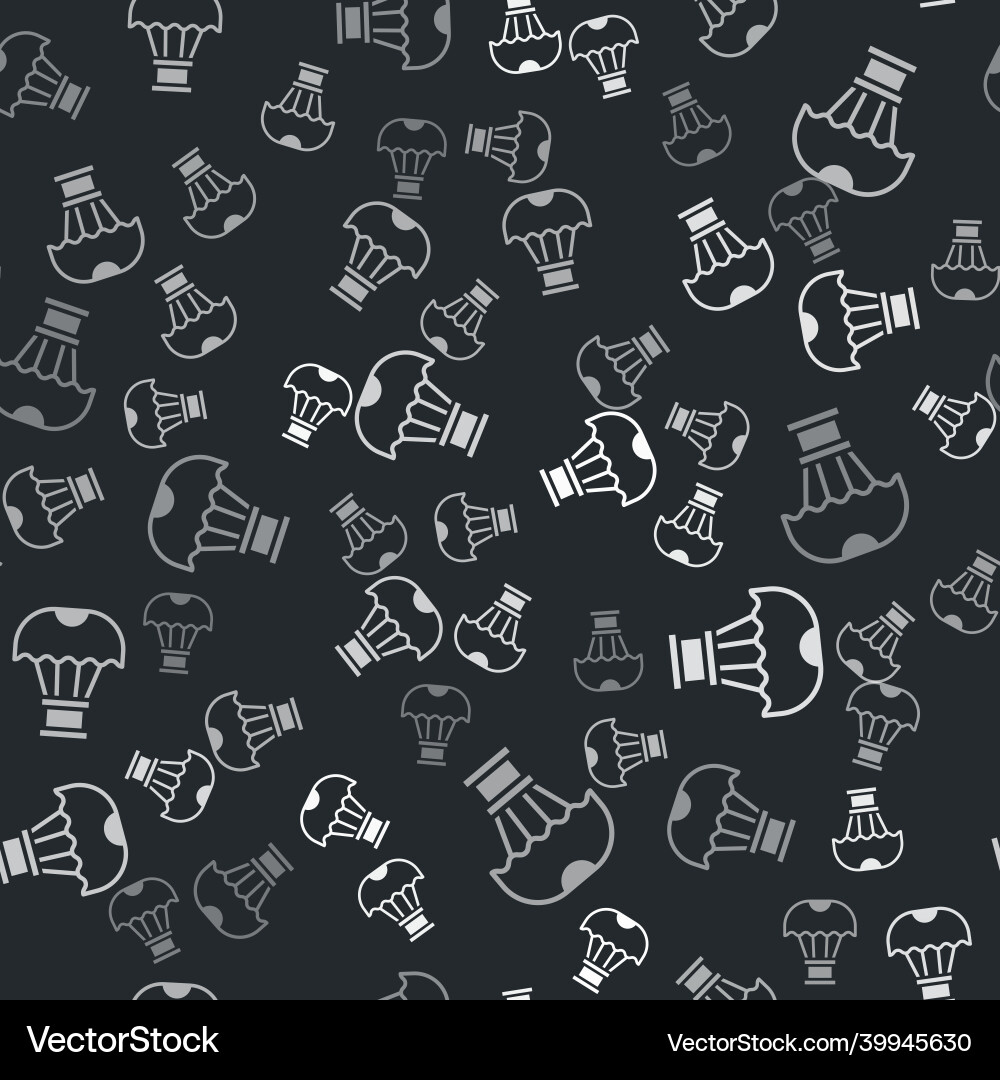 Grey box flying on parachute icon isolated Vector Image