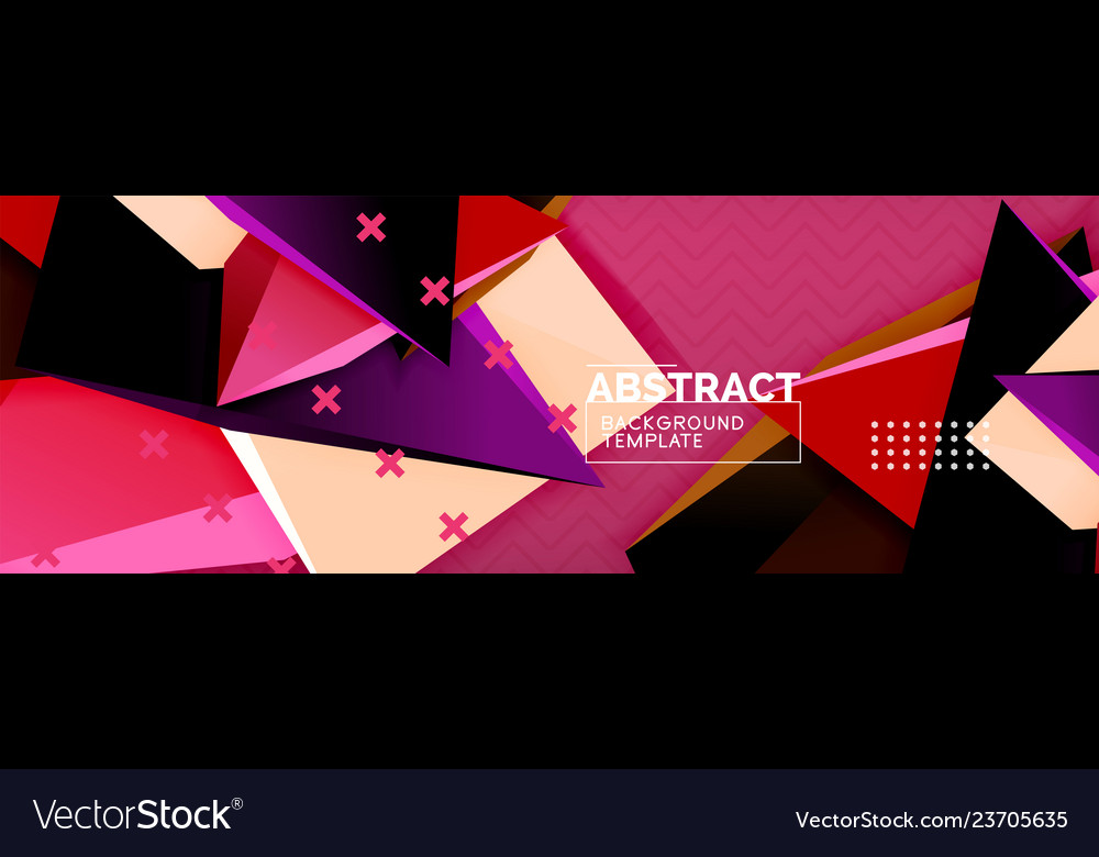 3d triangular shapes abstract background Vector Image