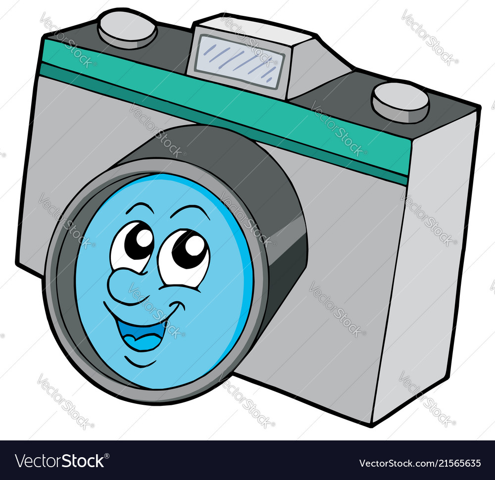 Cute camera Royalty Free Vector Image - VectorStock