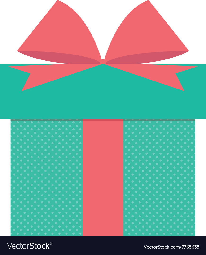 Cute present object Royalty Free Vector Image - VectorStock