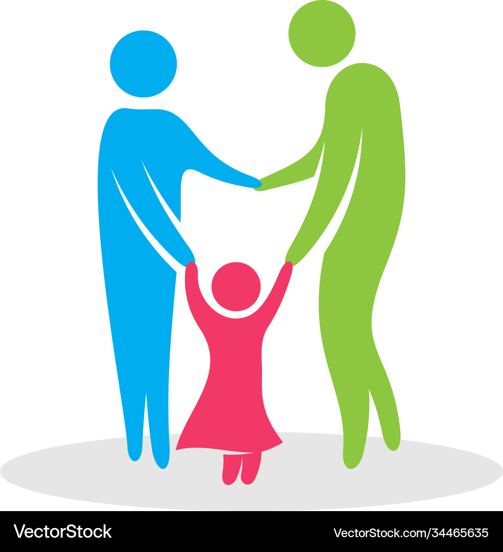 Family logo design template design community Vector Image